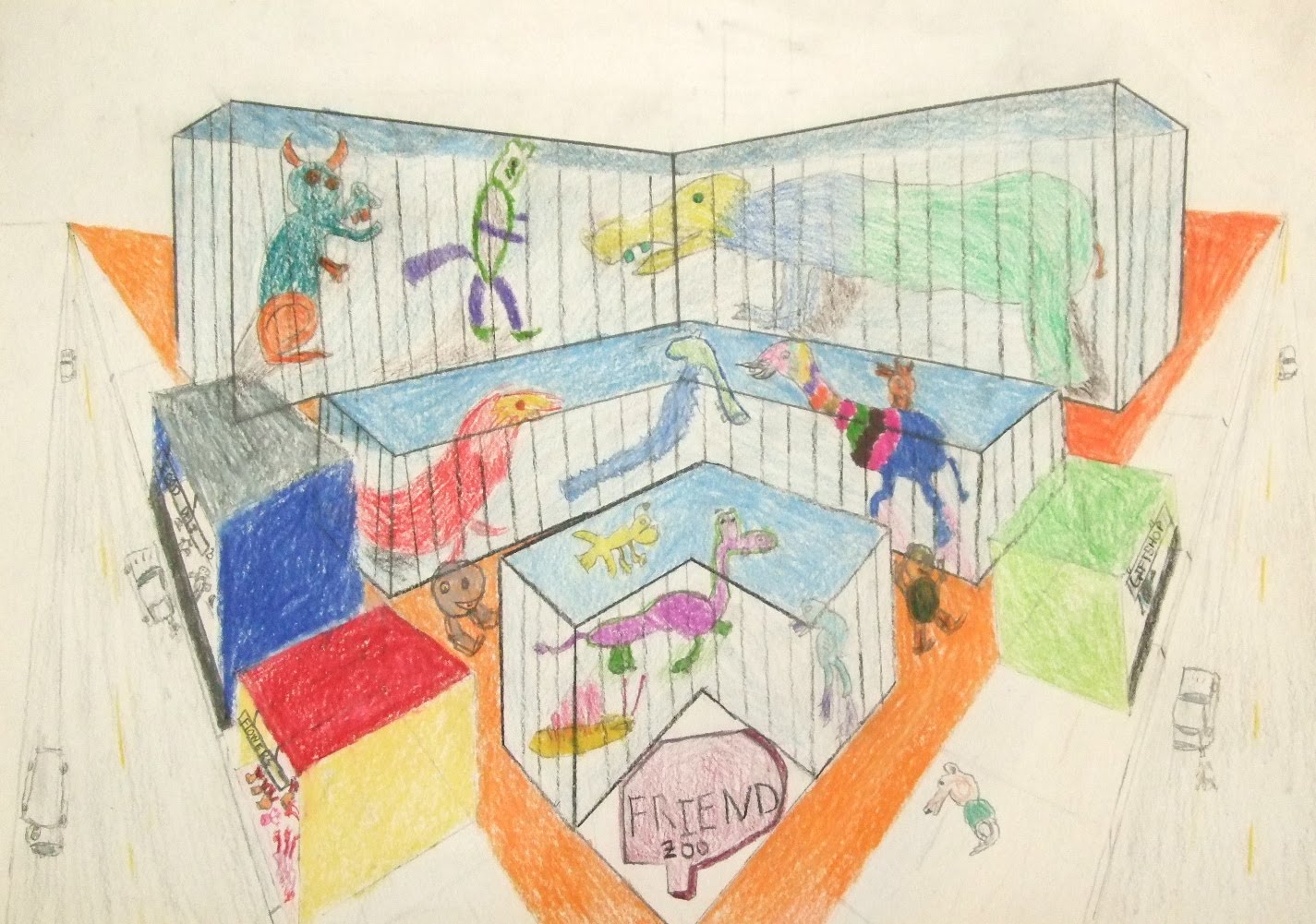 highschoolart: 2 Point Perspective Drawing High School Art