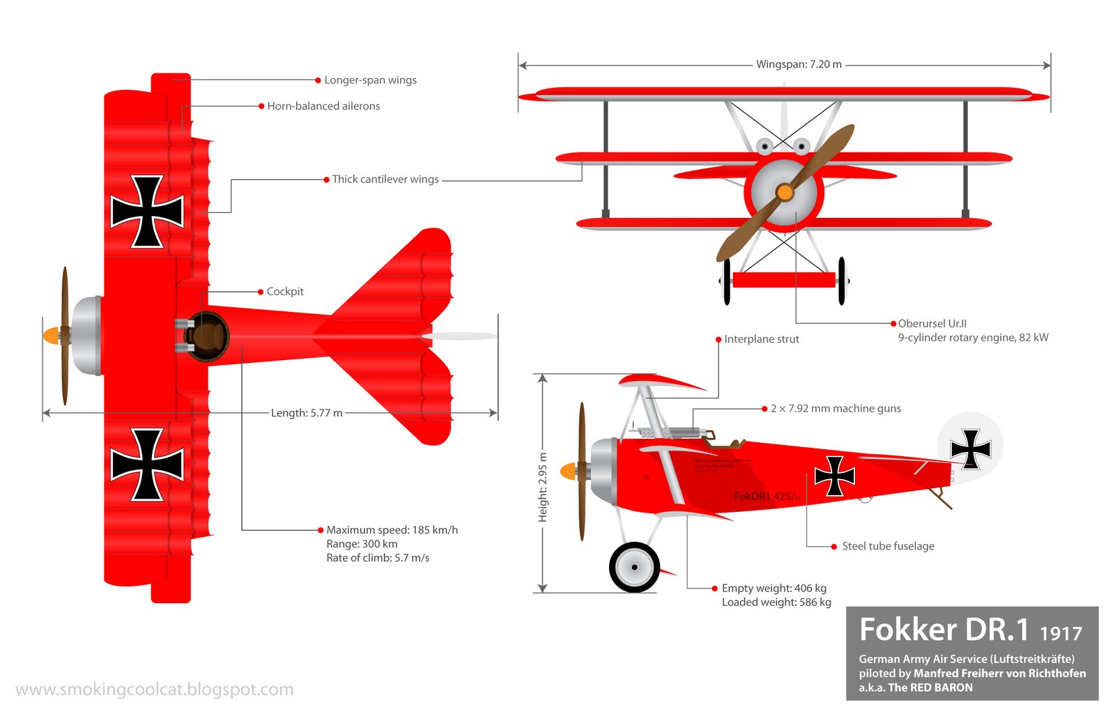 Smoking Cool Cat: Fokker DR 1 (1917)