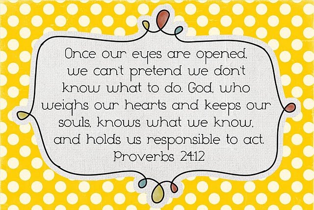 OurTreeOfHope.com: Proverbs 24:12