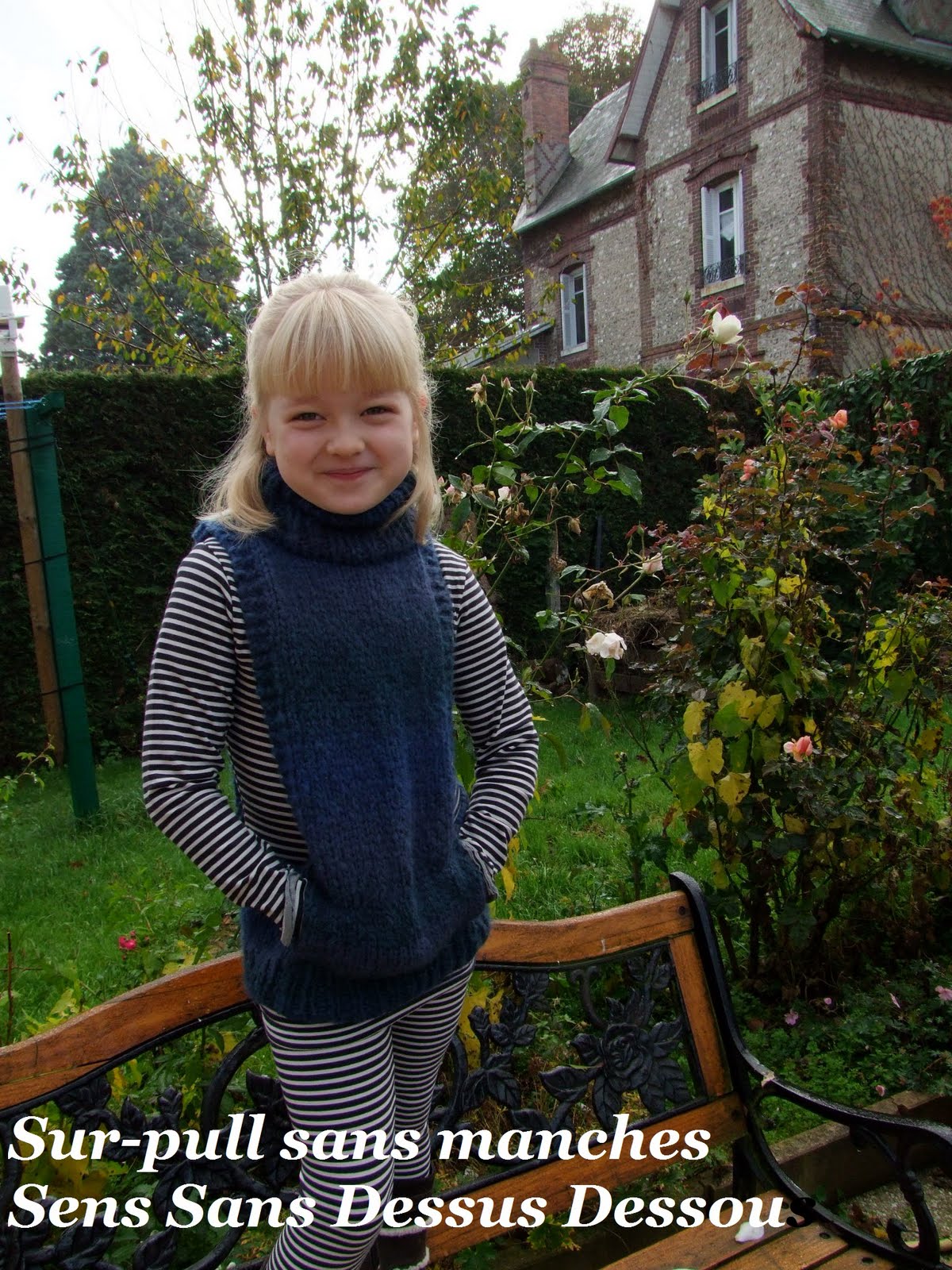 Sens sans dessus dessous: Tricot: Sur-pull sans manches Phildar 8 ans N ...