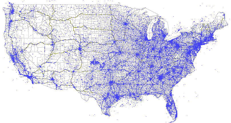 Kelly Chavers' Map Catalog: Dot Distribution Map
