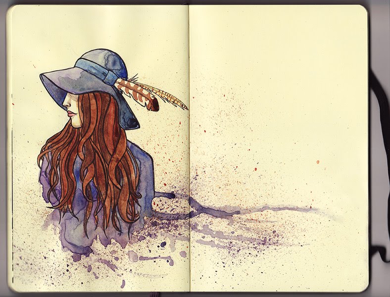 Jackie Sullivan : Sketch Blog: Sketchbook - A Fabulous Floppy Hat