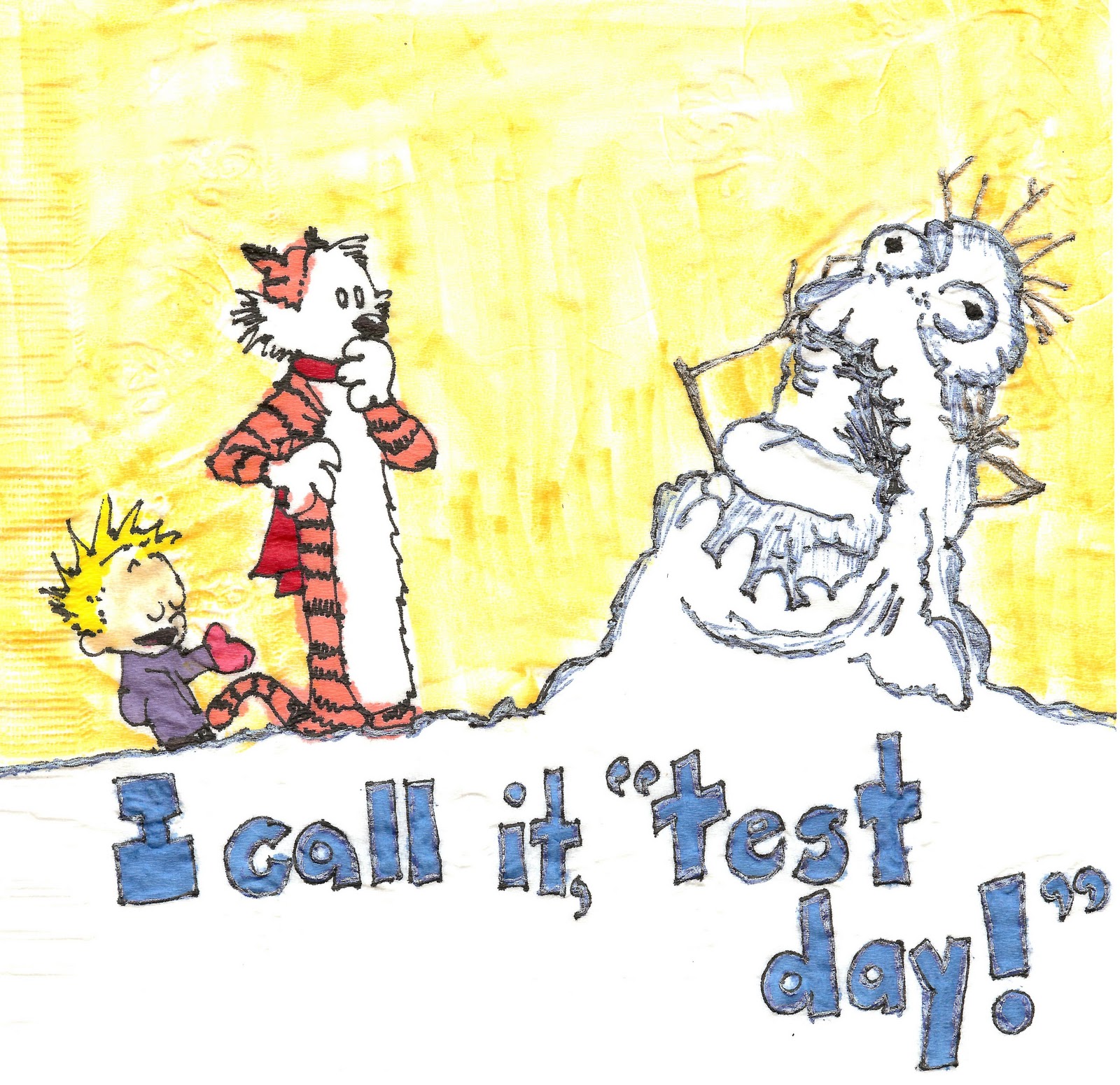 kmkirbynapkins: Calvin and Hobbes, Test Day!
