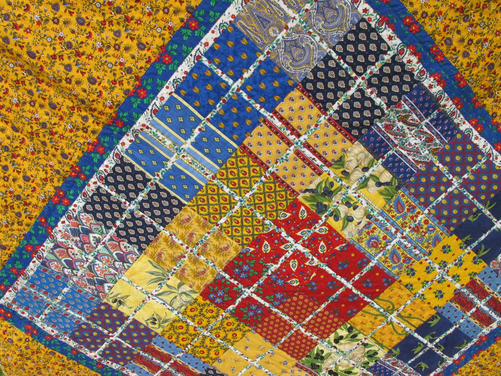 Denice's Day: Shadows and paella and Provence quilt