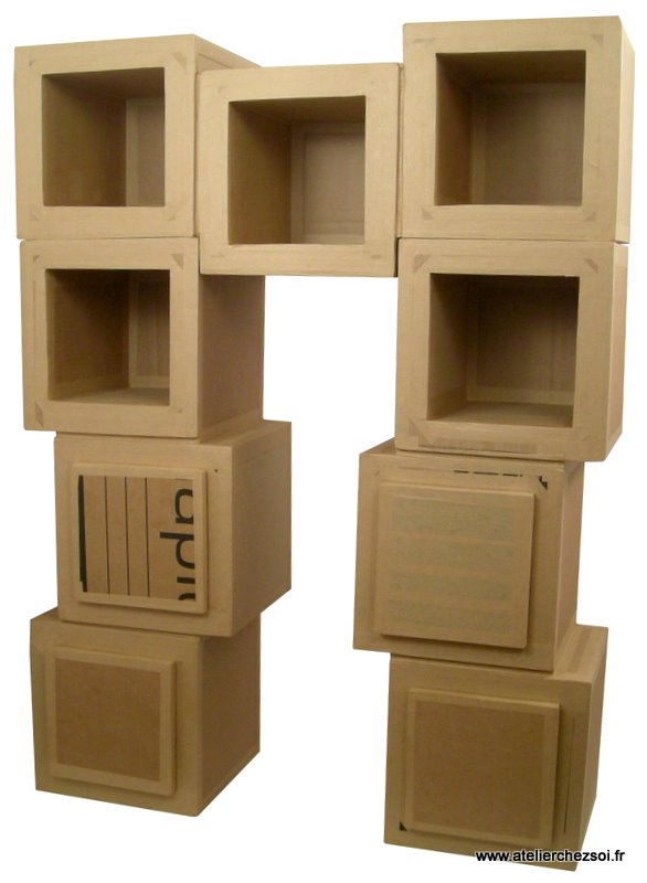Au fil du temps... le Blog d'Hélidée: [Meuble en carton] Nouveau patron ...
