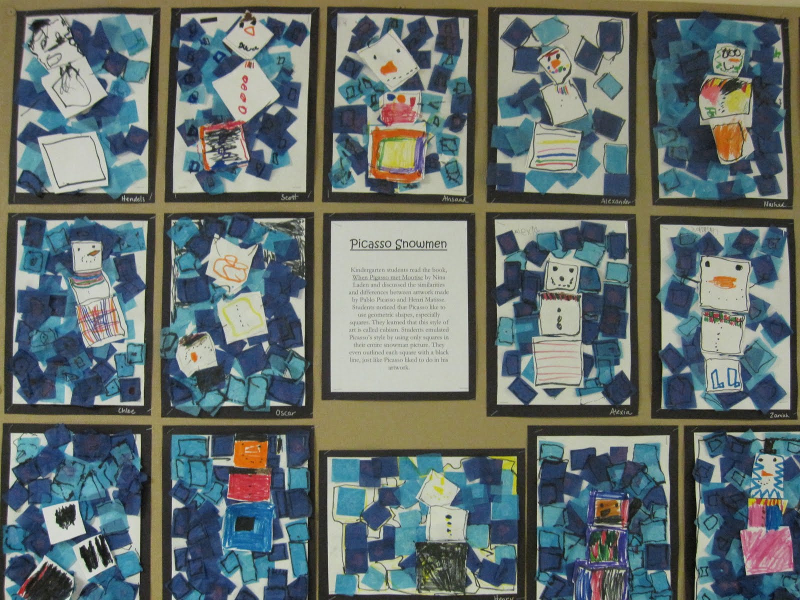 El Sol Art: Picasso Snowmen