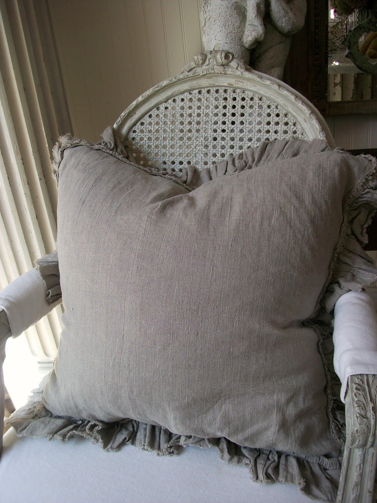Full Bloom Cottage: New Vintage Washed Linen Ruffles....