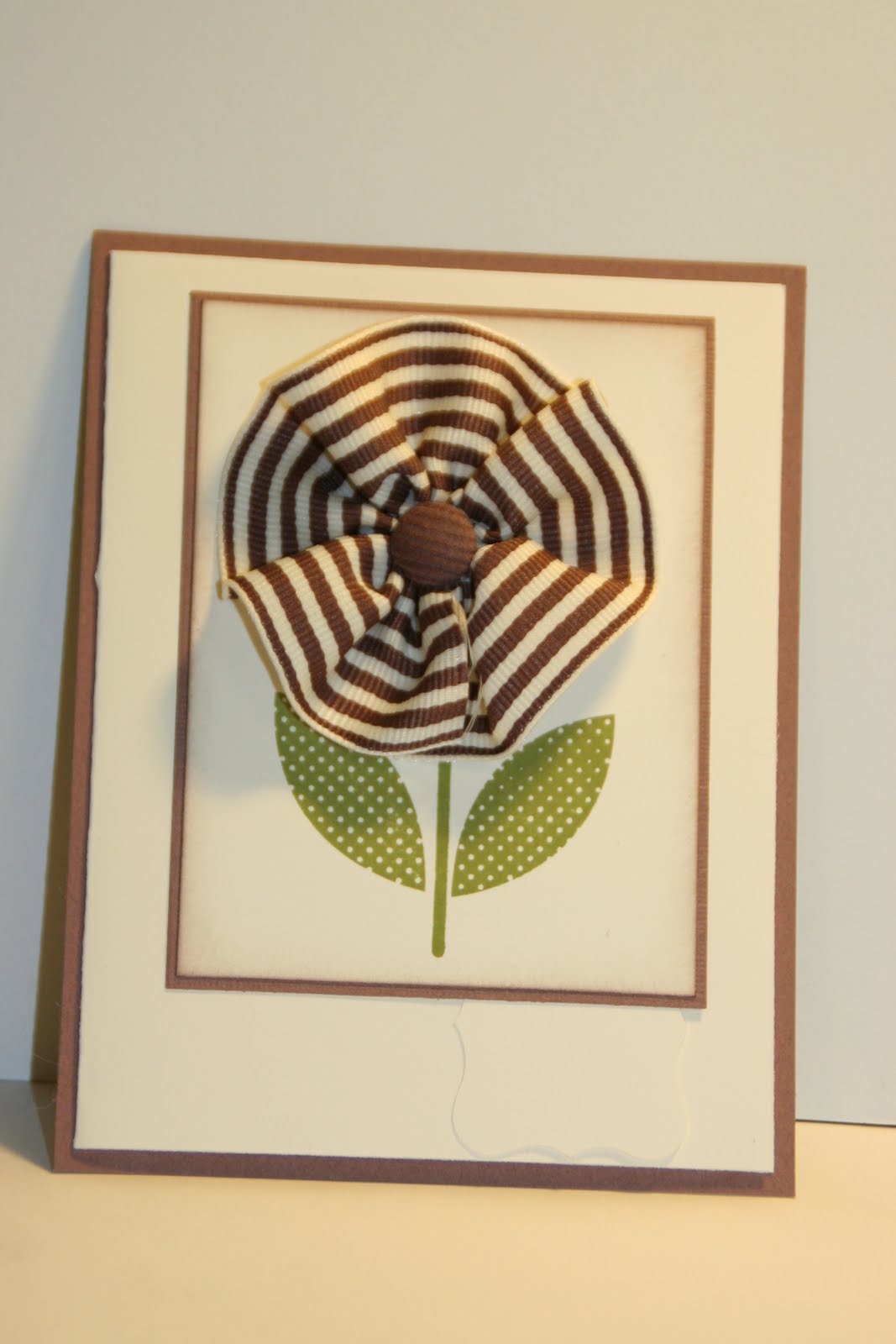 My Creative Corner!: Sweetheart Ribbon Flower Card