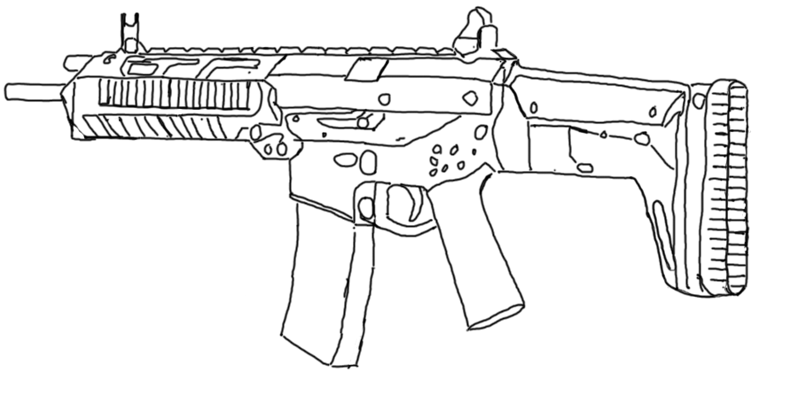 Nathaniel's Art Portal: Yet another sketch, of yet another gun.