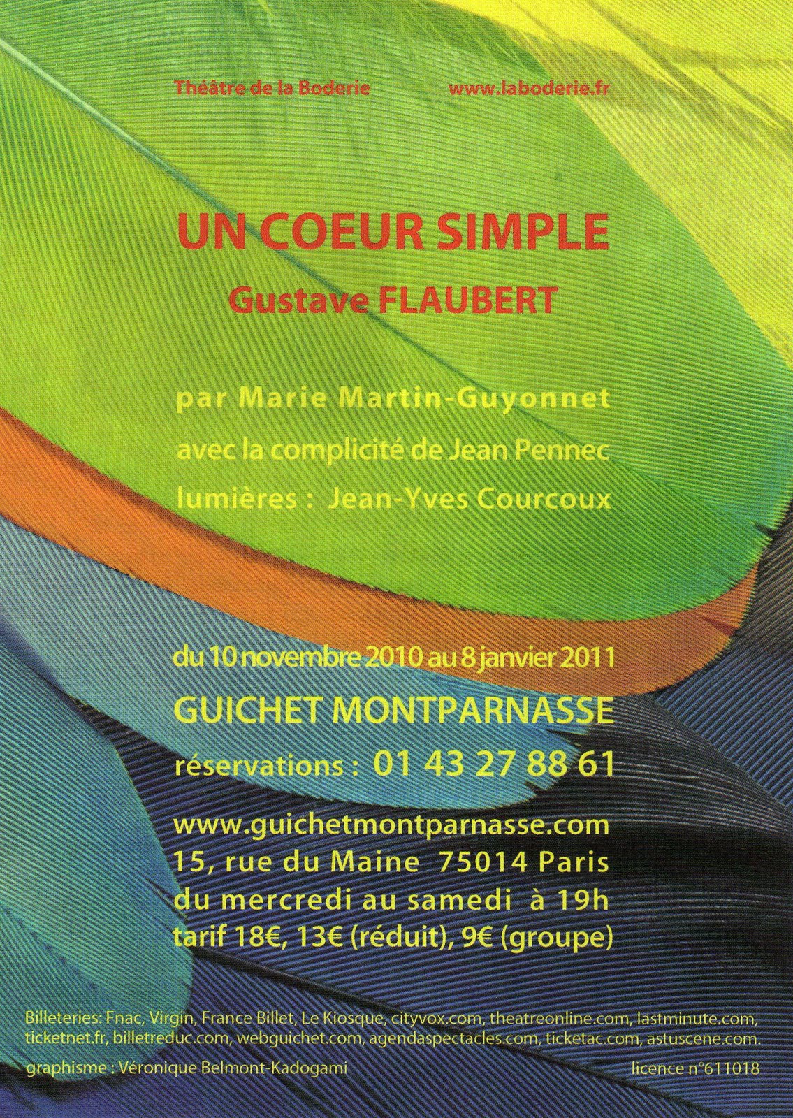 Critique de théâtre: UN COEUR SIMPLE de Gustave FLAUBERT au GUICHET ...