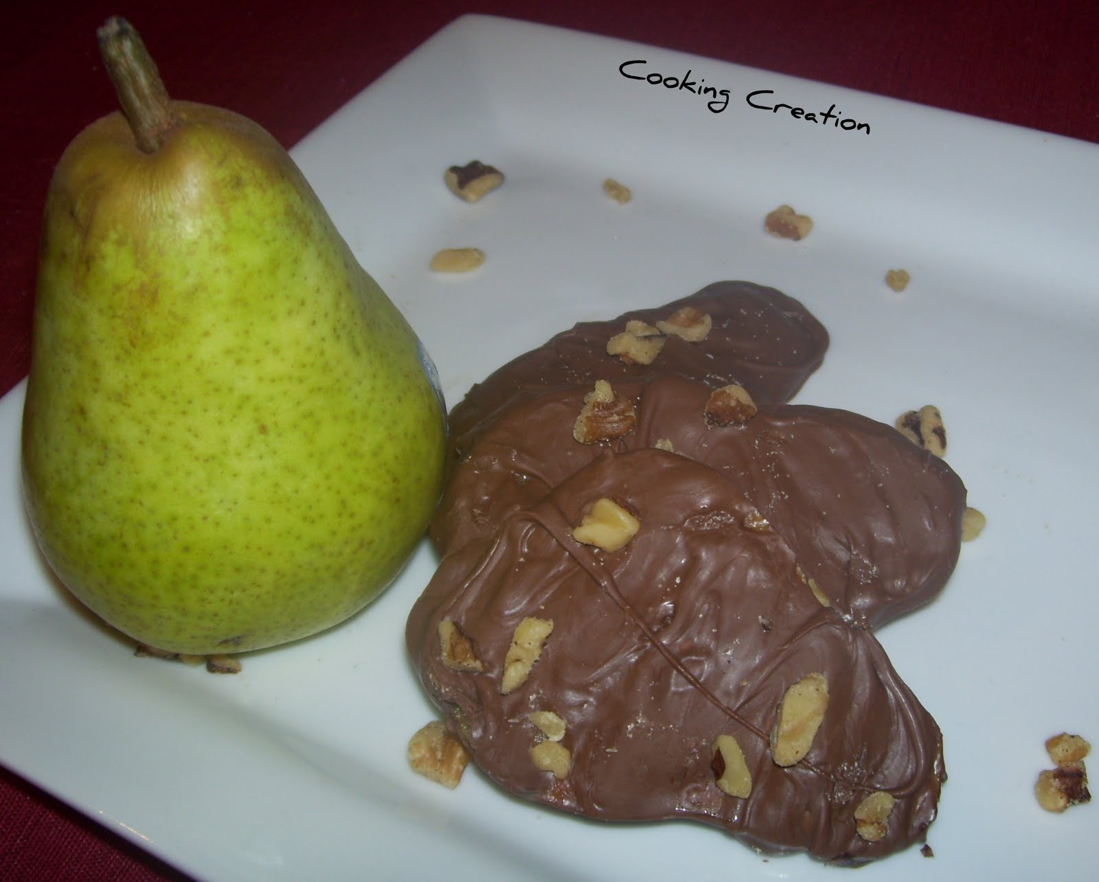 Cooking Creation: Chocolate-Covered Pear Slices