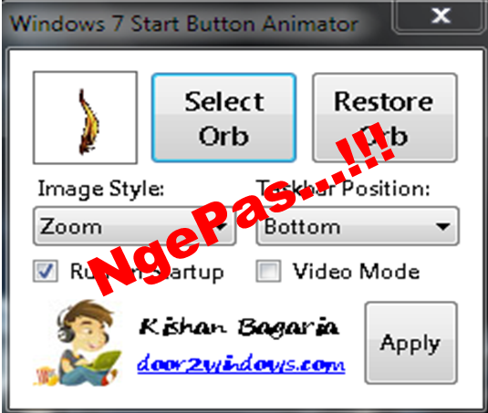 Cara Membuat Tombol Start Windows 7 Bergerak | Animated Start Button ...
