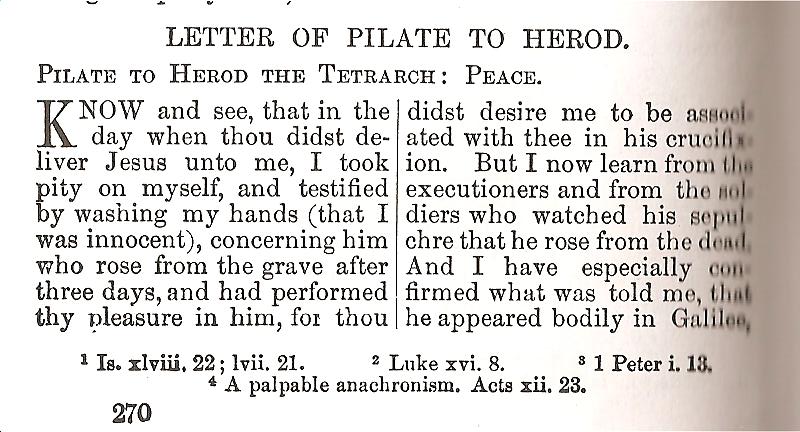 .: Letter of Pilate to Herod