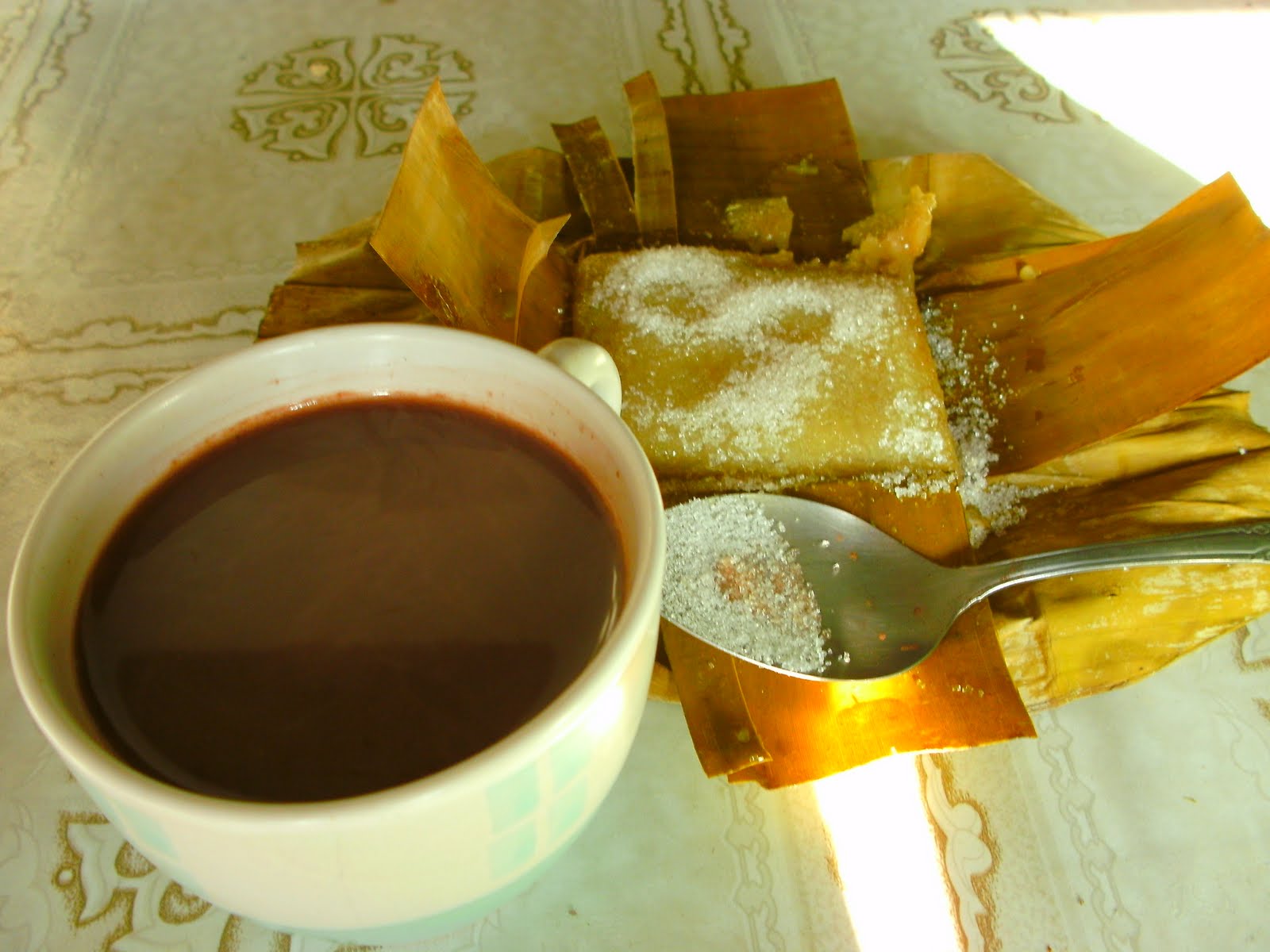 The Captivated Life: Hot Choco with Suman - Filipino Rice Cake