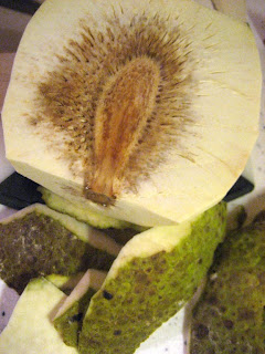 Caribe Caribbean Bistro: Step by Step Photos: How to cut a Breadfruit