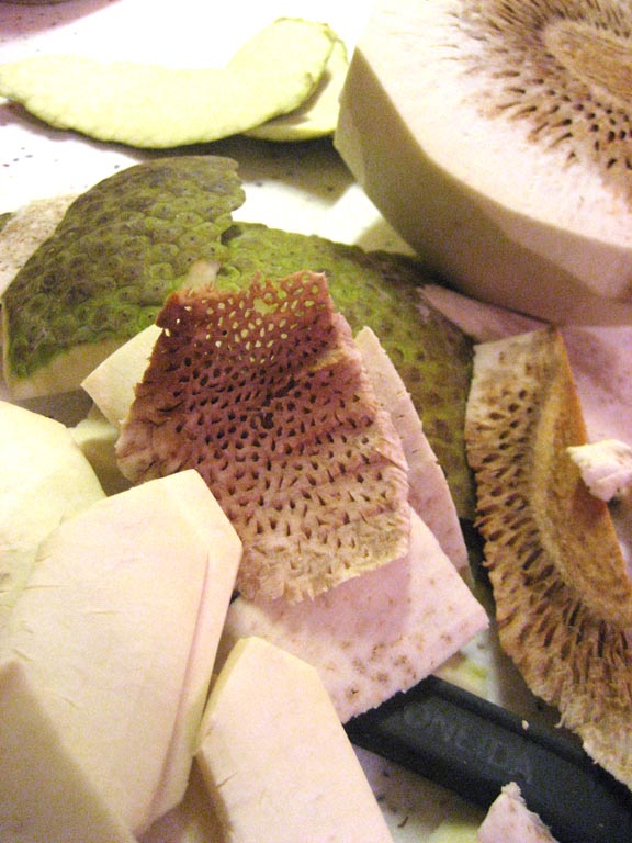 Caribe Caribbean Bistro: Step by Step Photos: How to cut a Breadfruit