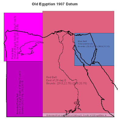 Digital Map of Egypt: Old Egyptian 1907 Datum