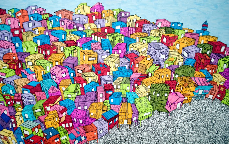 Rolfe Art: Filipino Slum