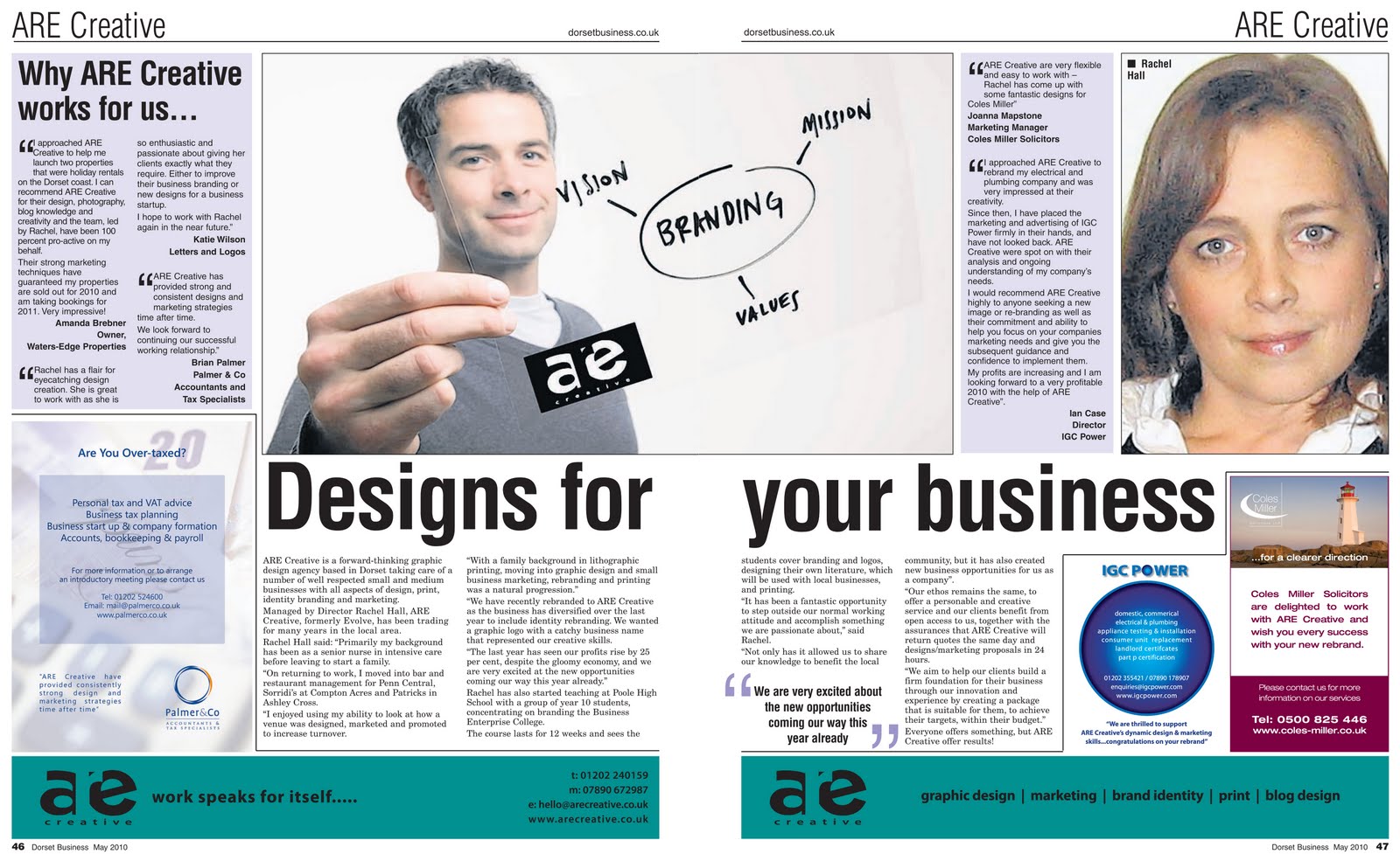 It's A Double Page in Dorset Business Magazine for ARE Creative | ARE ...