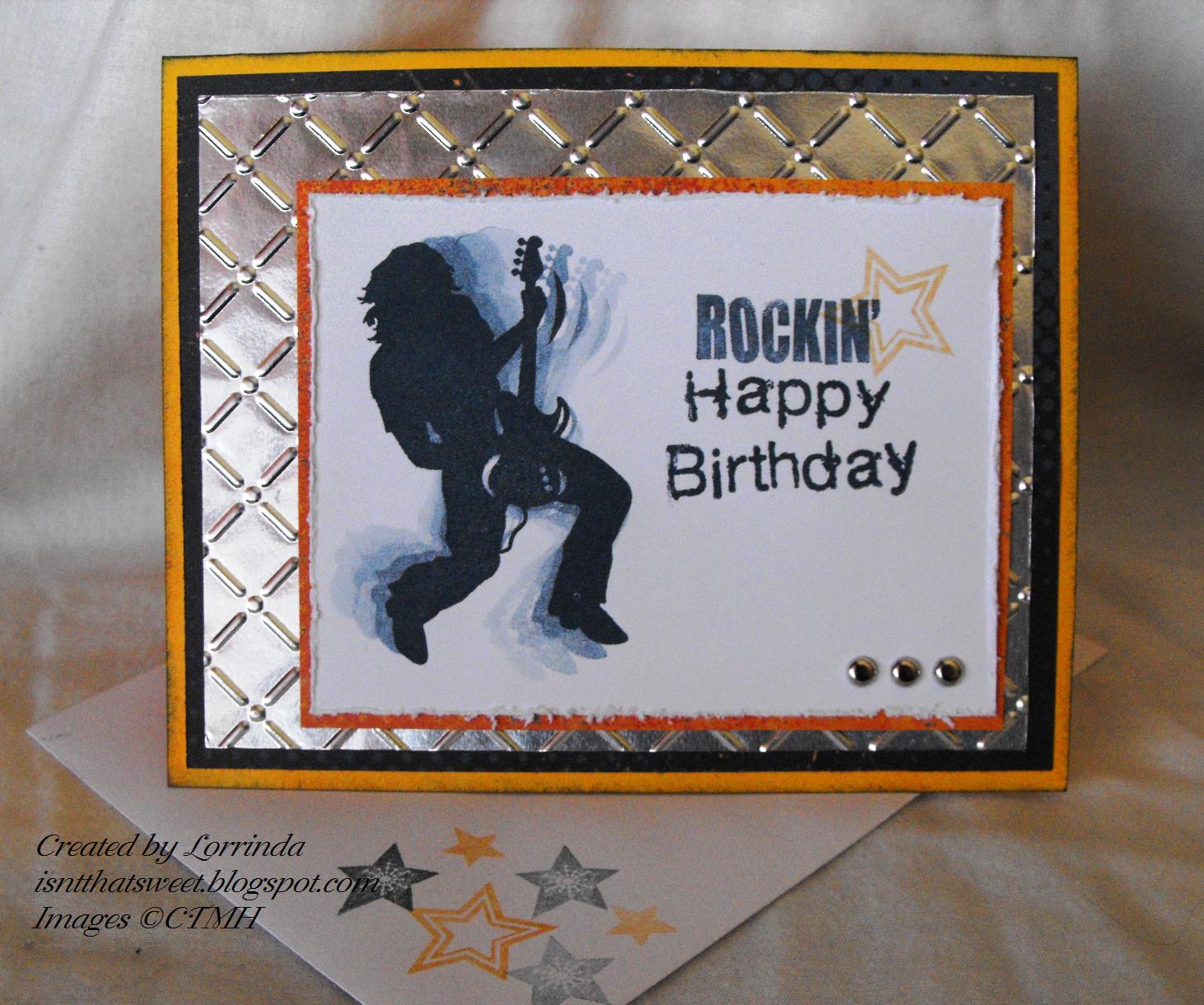 Isn't That Sweet?!: H2H Challenge #6, Rockin' Birthday Card