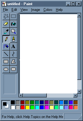 computer: Microsoft- Paintbrush Program