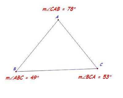 Figures Speak Mathematics: Angle sum property of a triangle