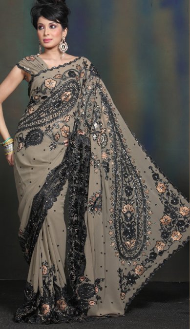 Fashion India: designer hand work sarees