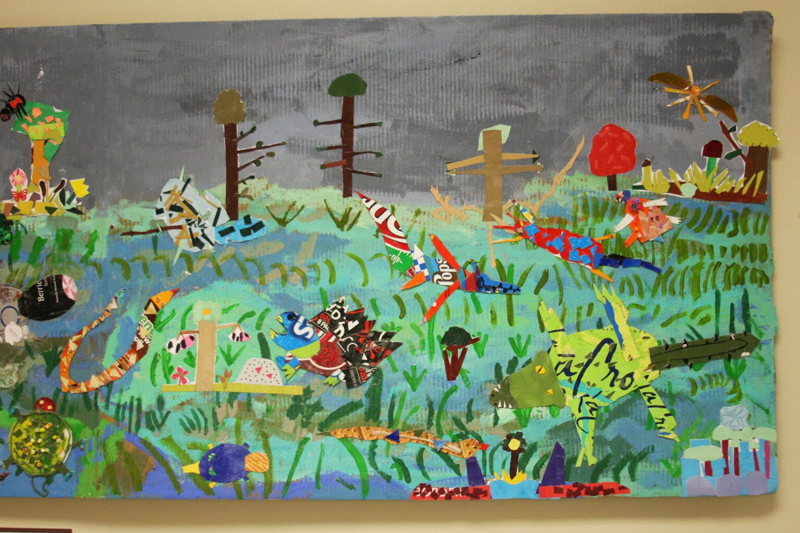Briargrove Elementary Art Page: The Wetlands! A Collaborative Recycled ...