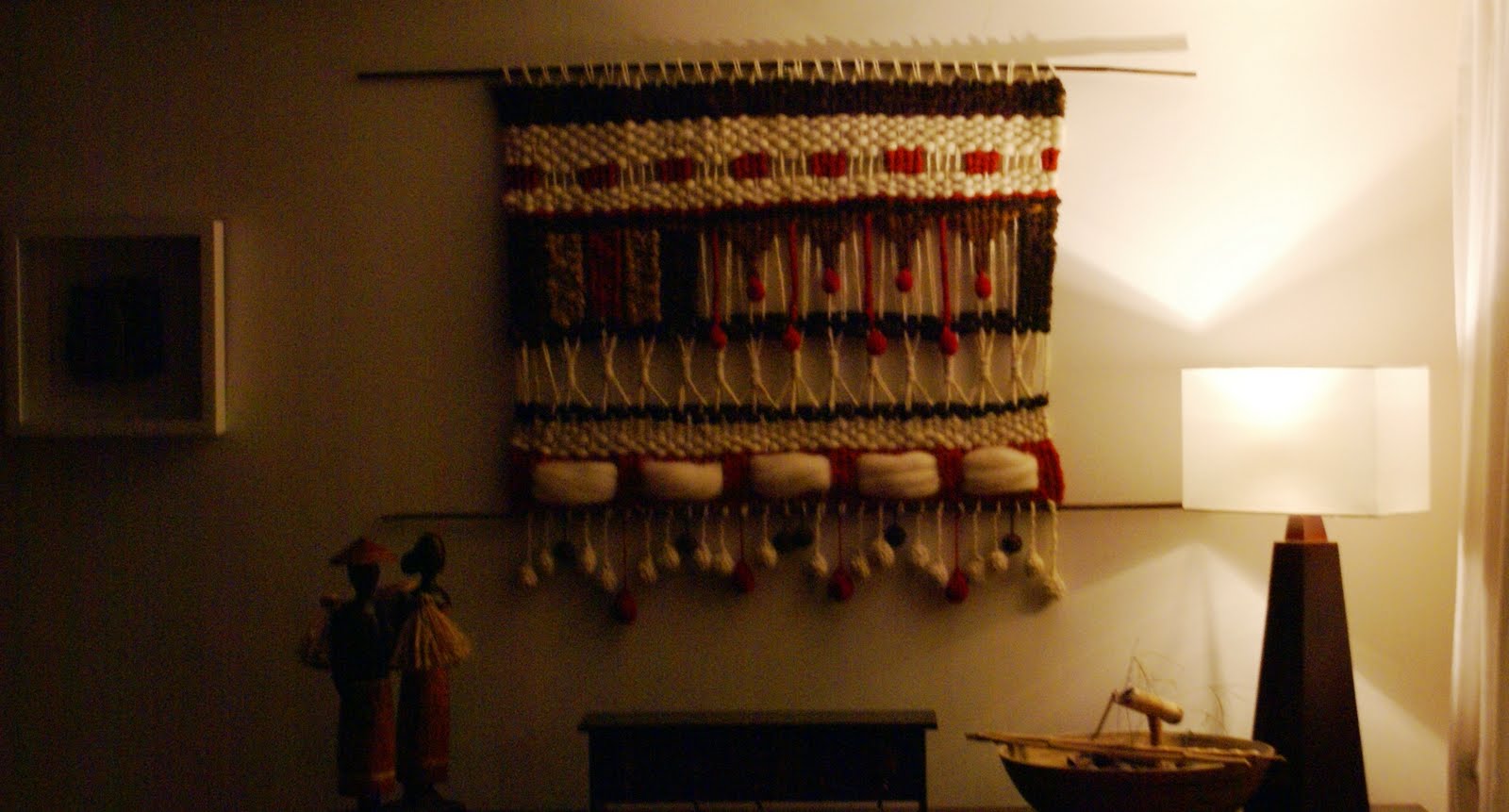 María Elena Sotomayor … telares que encantan !! : telar blanco con rojo ...