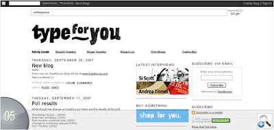 Blog Design : Inspiring Typography Blogs | Design Inspiration | PSD ...