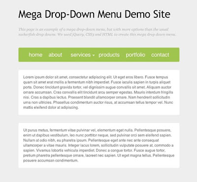 Great Examples & Tutorials Of Mega Drop-Down Menu | Design Inspiration ...