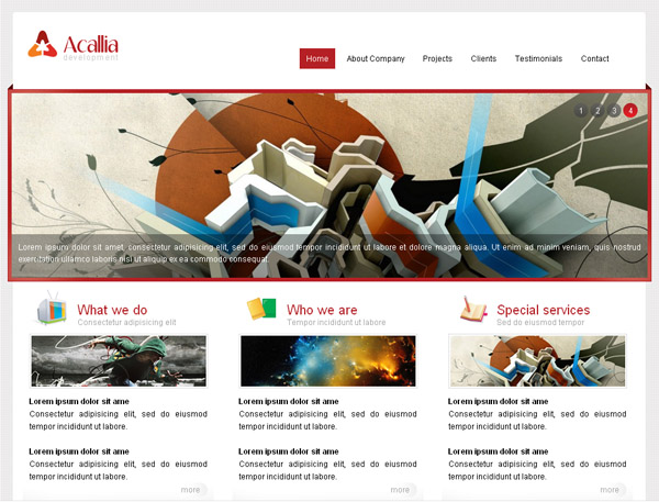 25 Awesome XHTML/CSS/ HTML5 Website Templates | Mow Design | Graphic ...