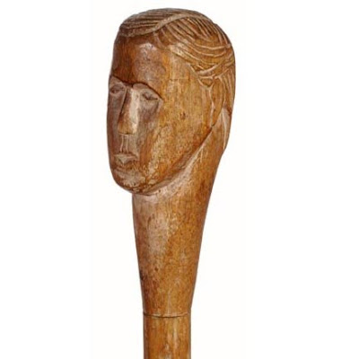 Anonymous Works: Group of Folk Art Cane Heads