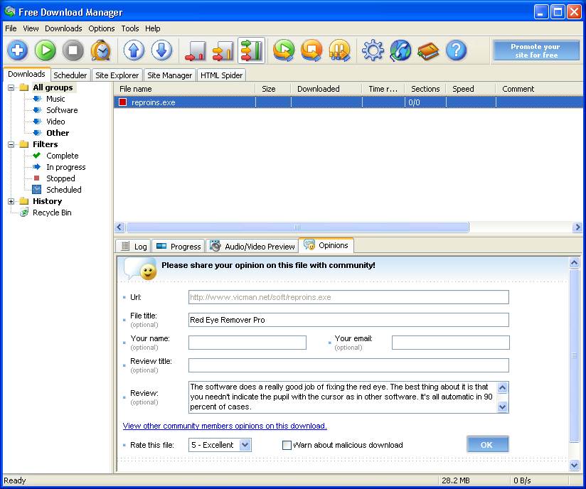 Free Download Manager 2.5 Portable