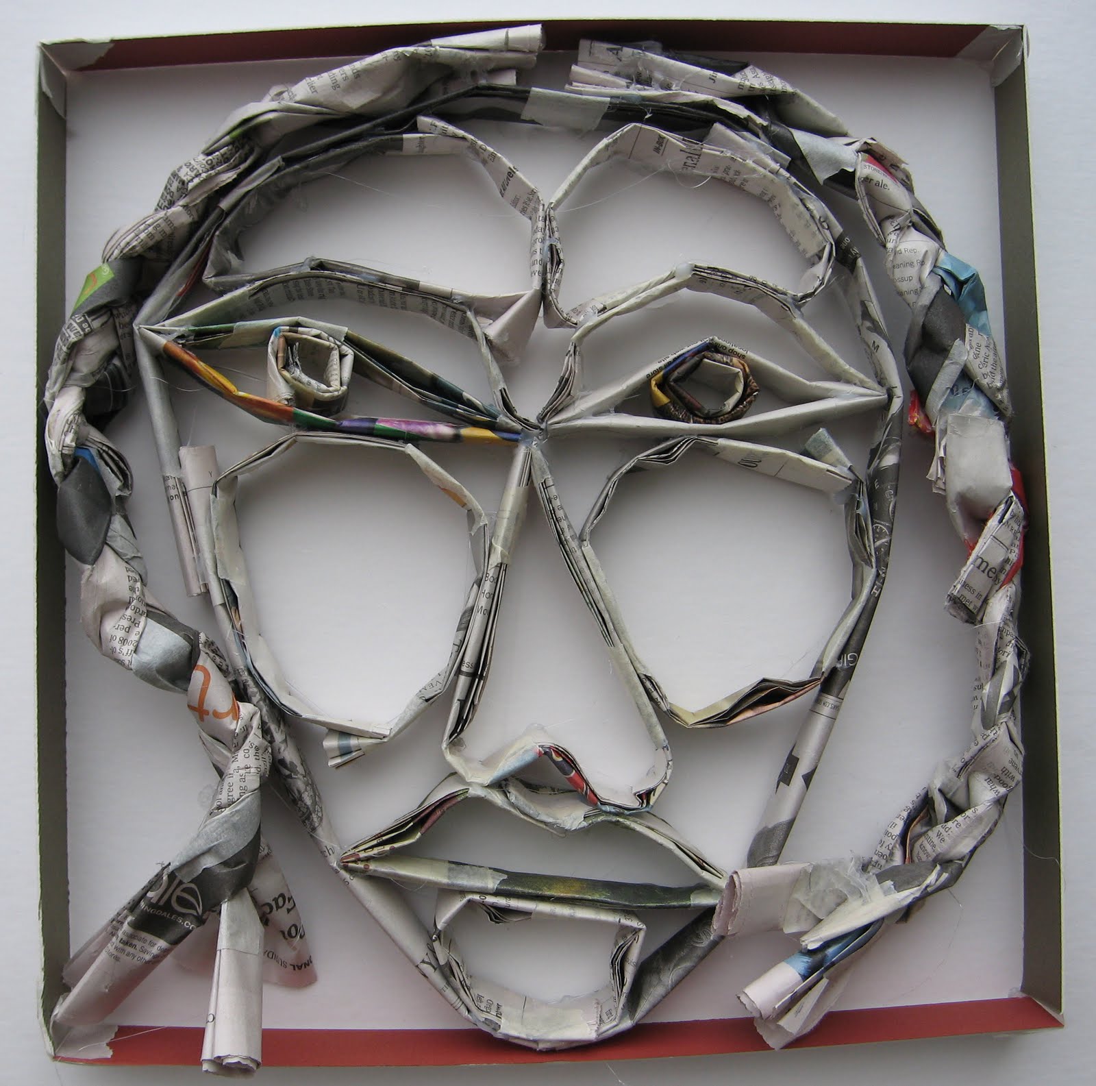 After School Art: Drawing with newspaper