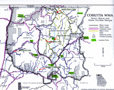 Cohutta Wilderness Blog: Cohutta Wilderness WMA Map