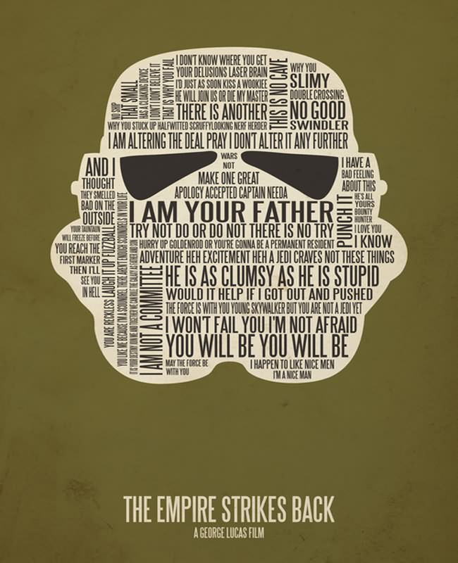 picturespost: Typographic Movie Posters Filled with Famous Quotes