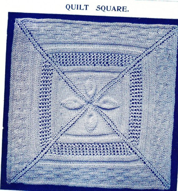 Needlework inspiration: Knitted leaf & lace squares: some on-line patterns