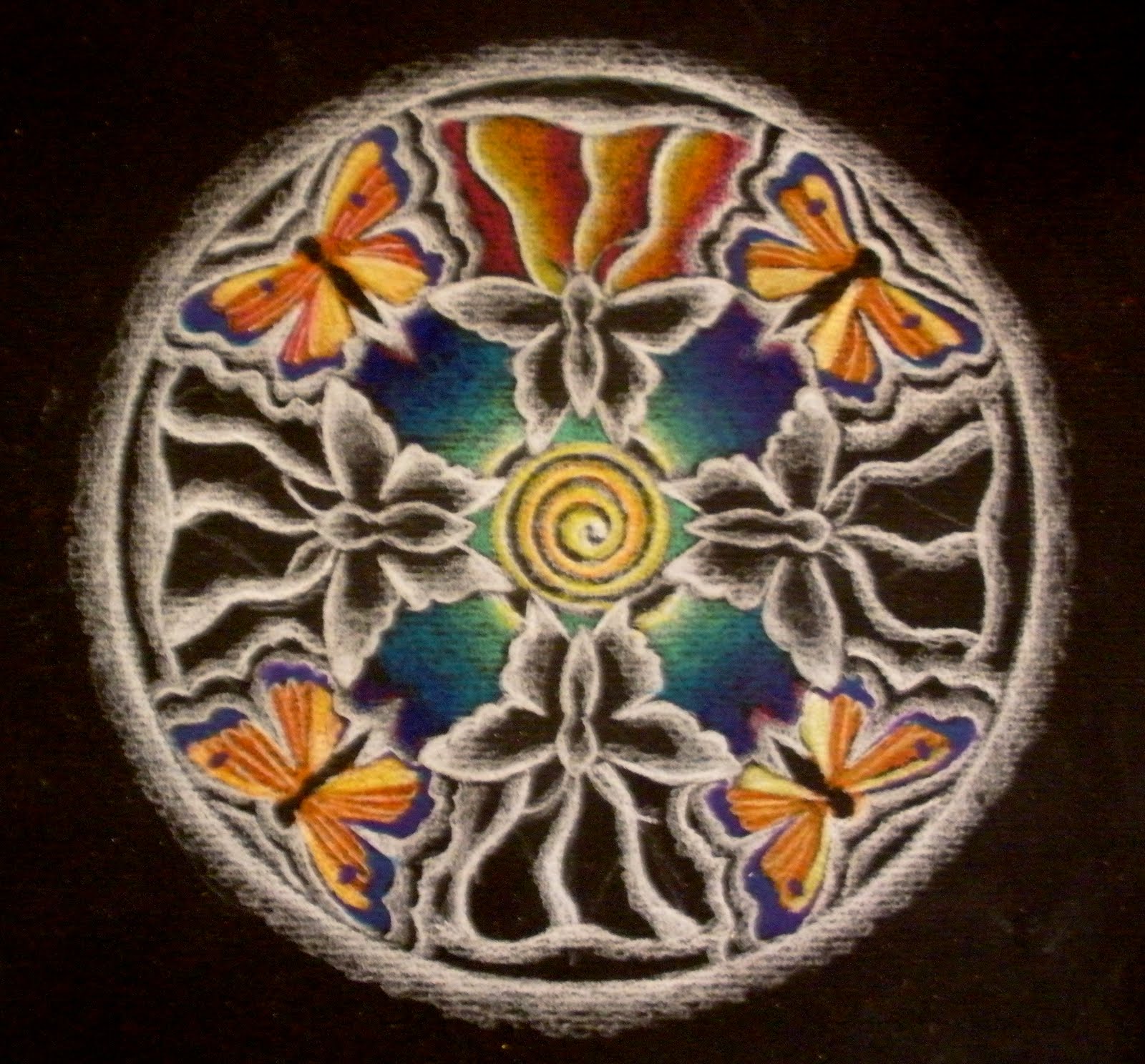 ART FULL MUSINGS: Butterfly Mandala