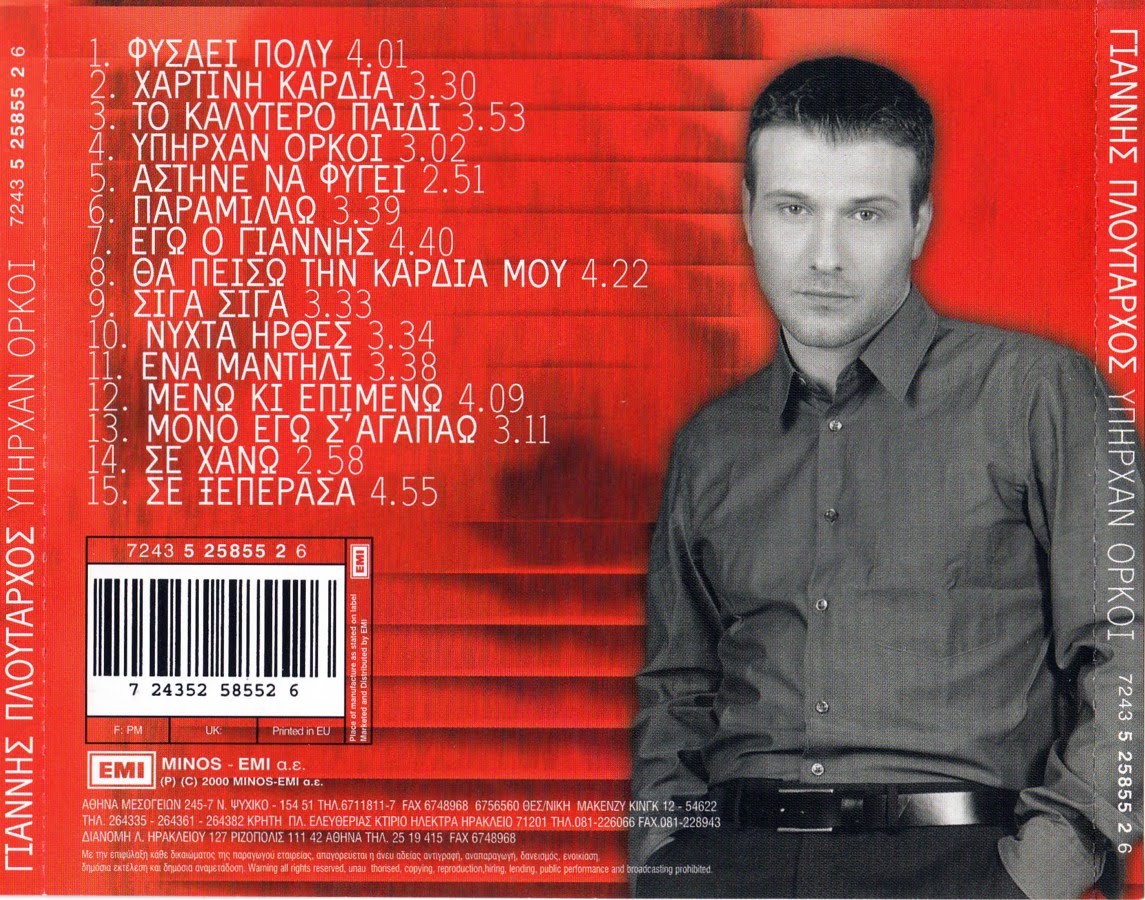 Mousiko Periptero: ΠΛΟΥΤΑΡΧΟΣ ΓΙΑΝΝΗΣ - ΥΠΗΡΧΑΝ ΟΡΚΟΙ (2000)