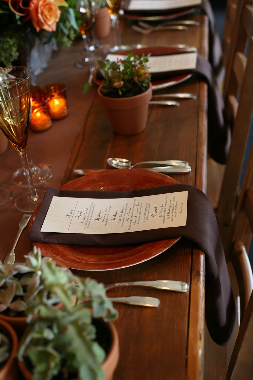 Jessica's Country Flowers: Rustic table setting