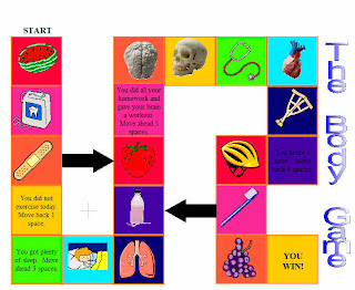 Elementary Technology Lessons: Human Body Game Board