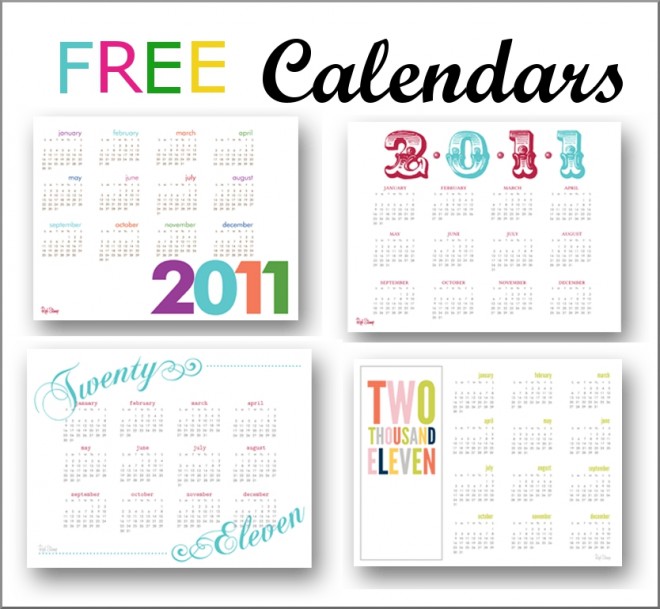 Be Different...Act Normal: 2011 Printable Calendars