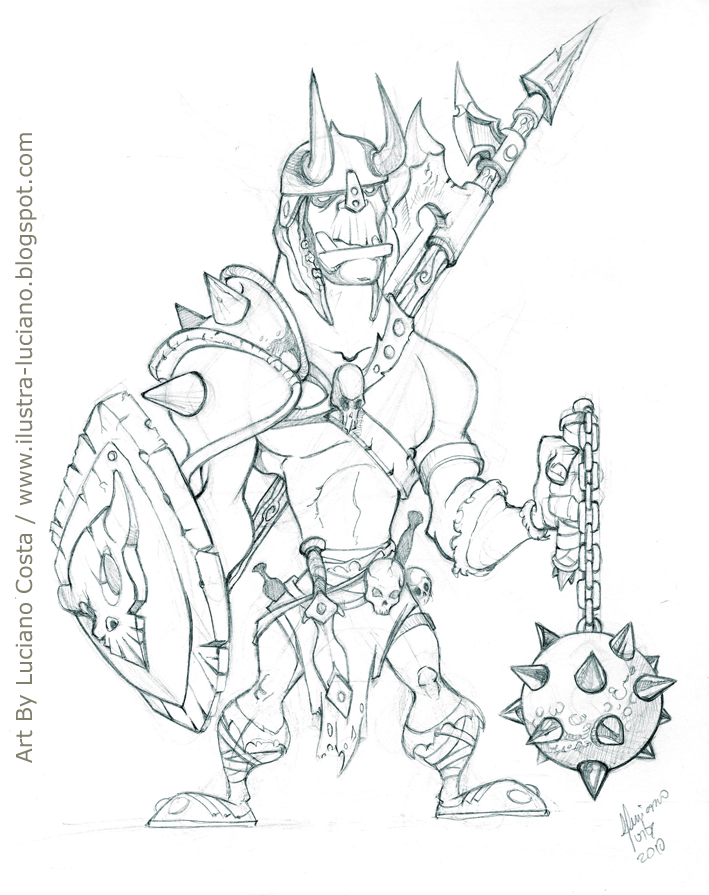 Female Orc Coloring Pages