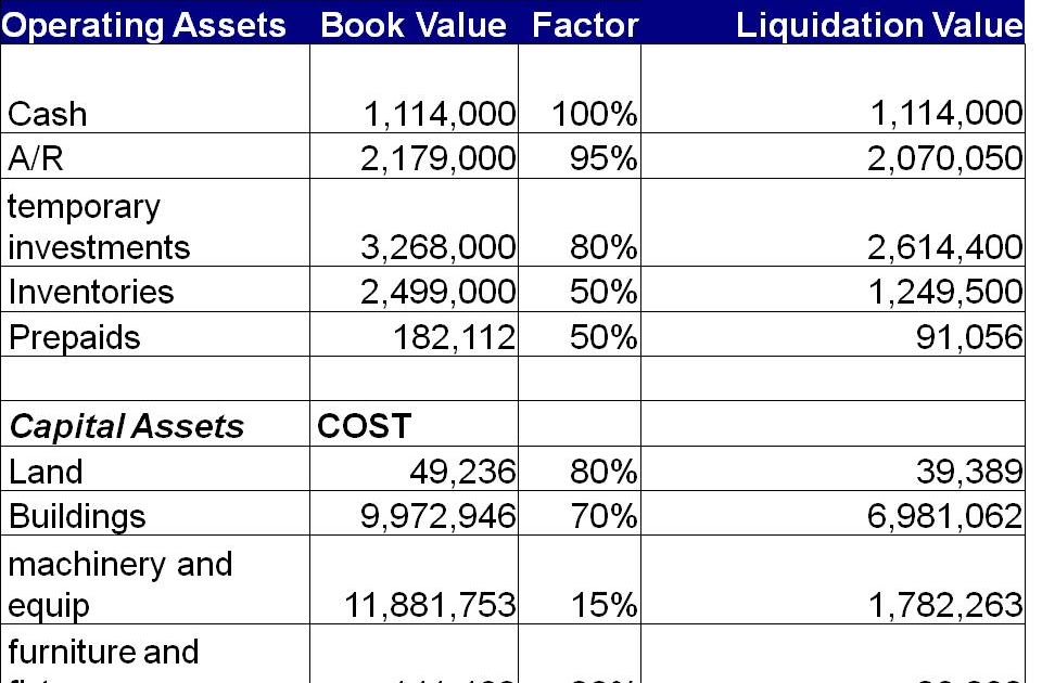 Barel Karsan - Value Investing: Amisco: Liquidation Value