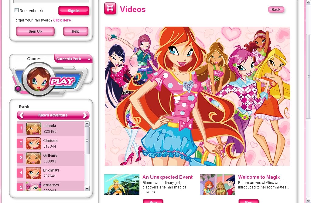 GraceQute™: Winx Club site got a new look