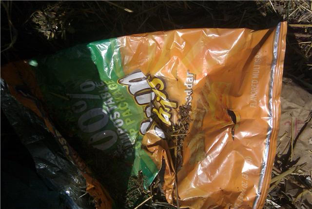 Homestead Roots: Sun Chips Compostable Bag... does it work? Part 2