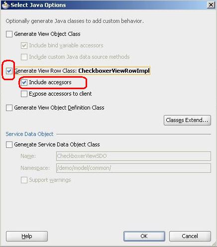 Oracle ADF : Adding Boolean Checkbox to Table Component in Oracle ADF