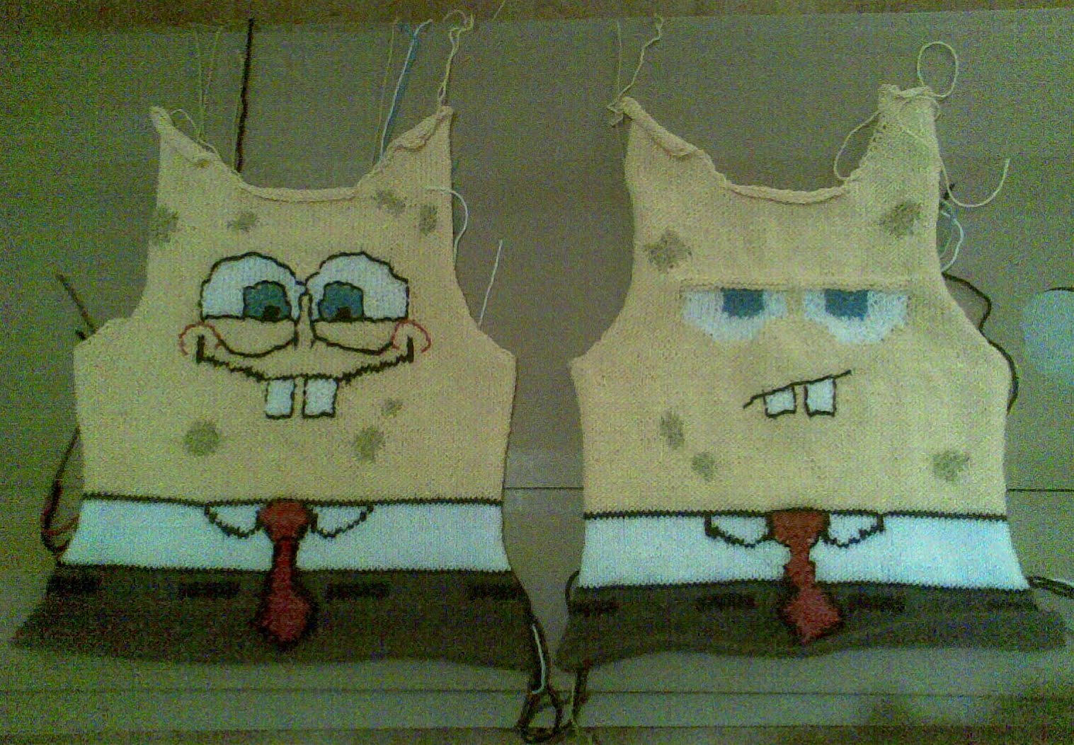 hyperactive knitting: Spongebob - Progress