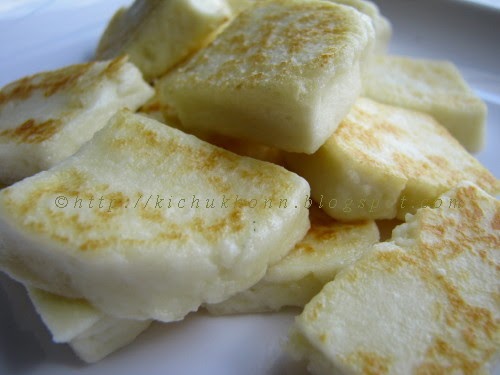 Kitchene Kichukhonn : Homemade Paneer Cubes